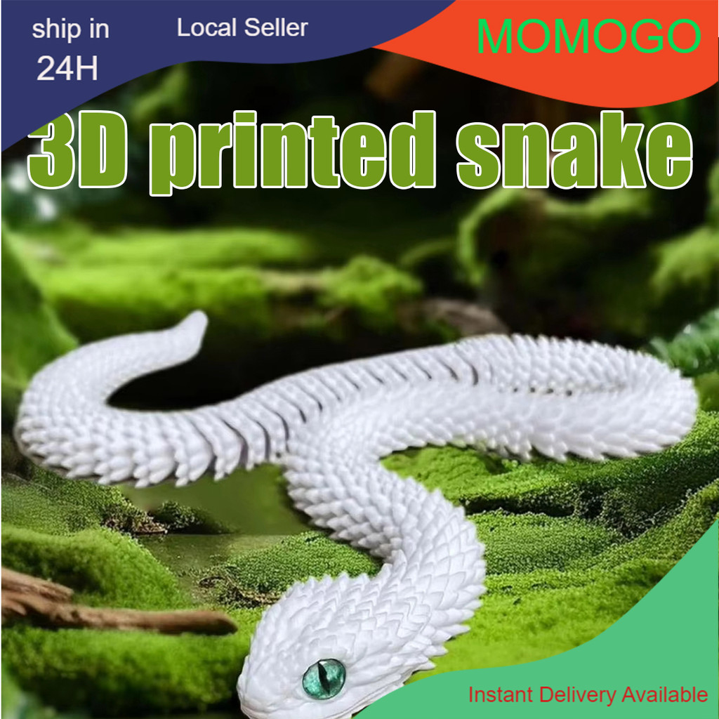 30cm Simulated Snake Model 3D Printed Snake Joints Movable Figure ...