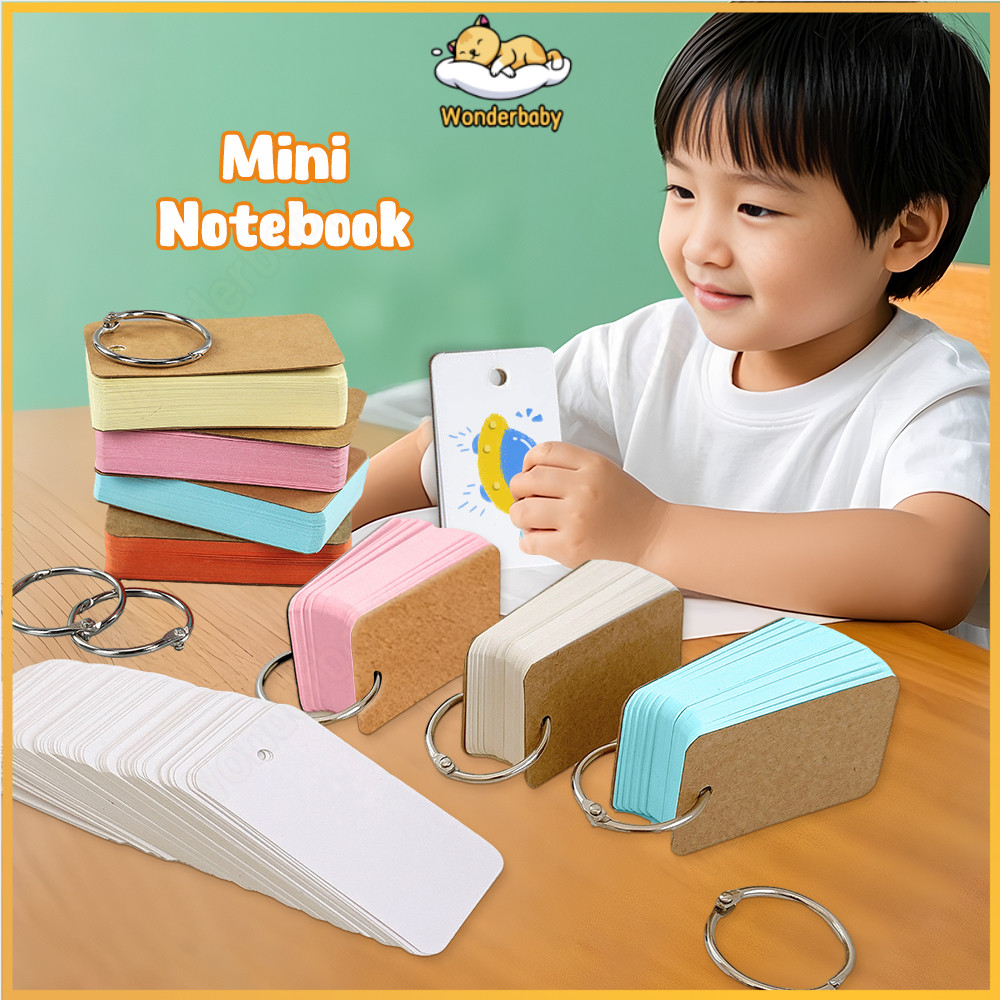 Wonderbaby Blank Memo Card Multicolor Note Book Double-sided Flash ...