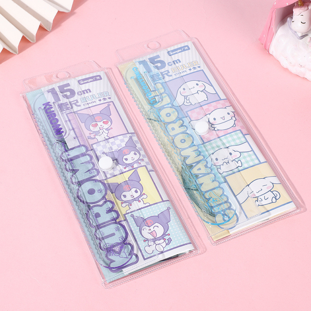 Kuromi Sanrio Ruler Elementary School Students 15cm Ruler Triangle ...