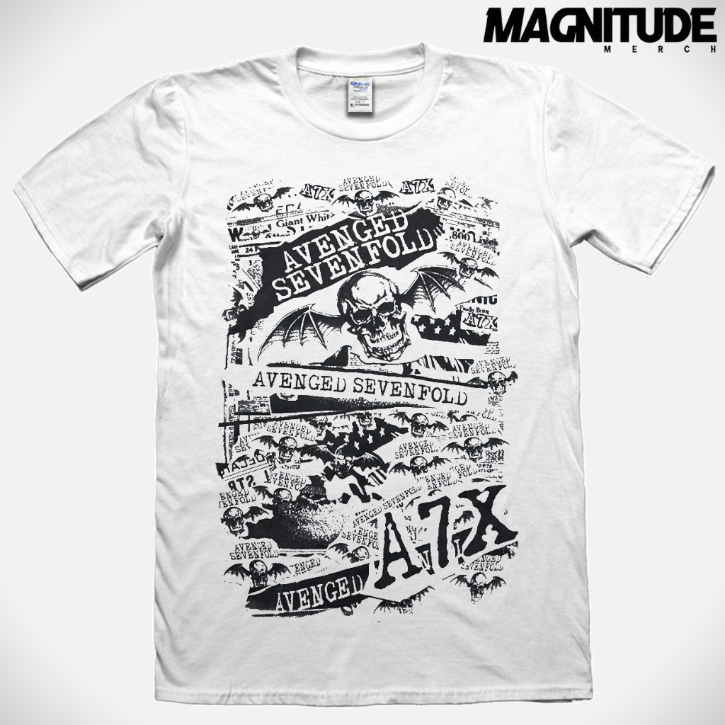 Magnitude T-Shirt Avenged Sevenfold A7X - Double Sided White | Music T ...