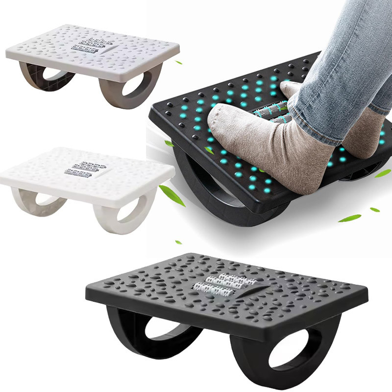 180° Swing Ergonomic Foot Stool Under Desk Footrest Foot Massage ...