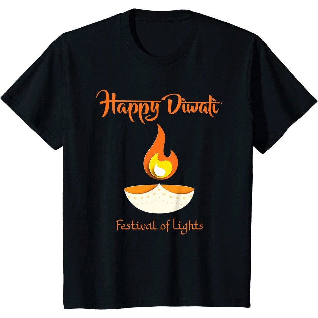 [COD] T-Shirt Printed Happy Deepavali Diwali Festival of Lights For Men ...
