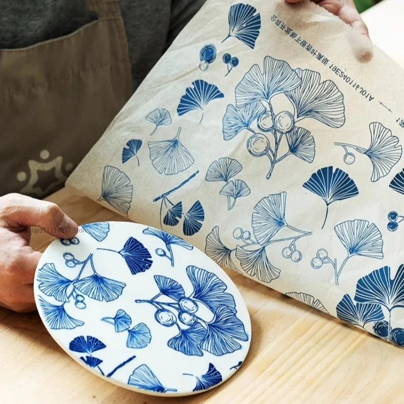 Pottery Creative Ceramic Clay Decals Pottery Art Blue and White ...