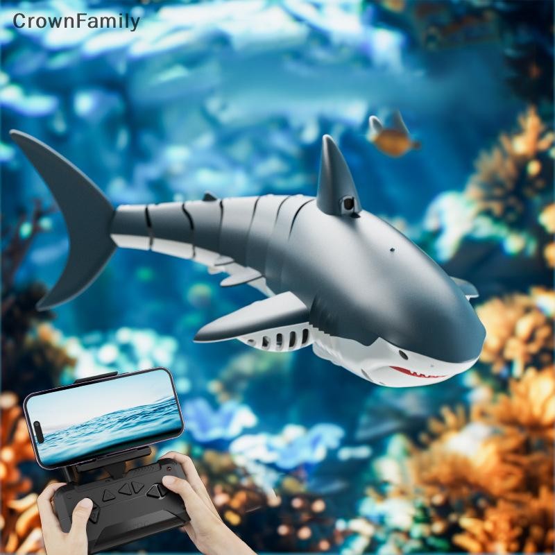 [CrownFamily] 2.4G Remote Control Shark Toy With 4K HD Camera Smart Rc ...