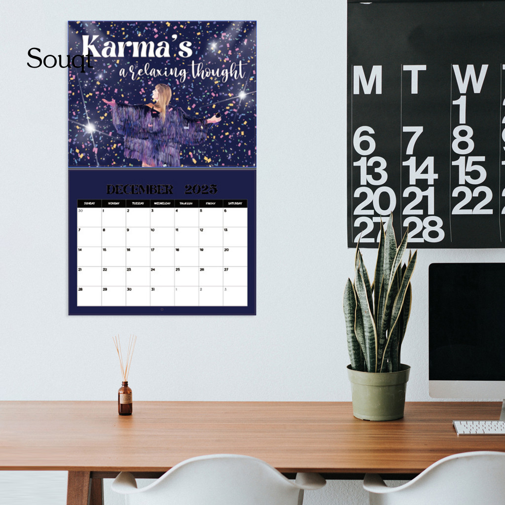 Large Monthly Planner 2025 Singer Calendar with Hand-drawn Designs and ...