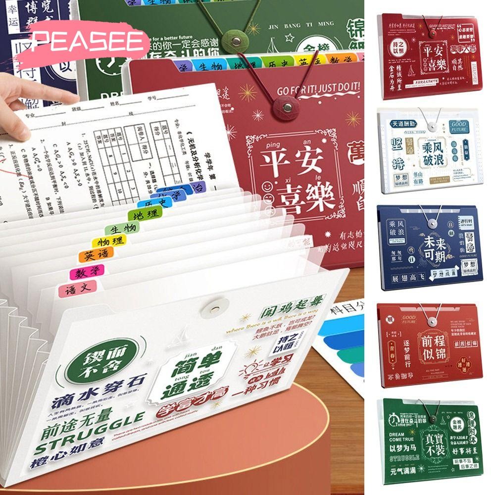 [PEASEE] A4 File Folder, Portable 12 Pockets Organ Bag Folder, Gift ...