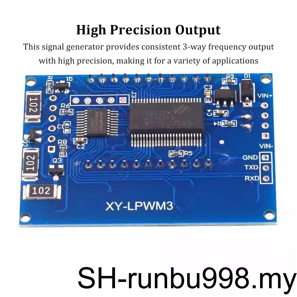 PCB Adjustable Duty Cycle 3-way Signal Generator LCD Display PWM Output Duty Cycle Can Be ...