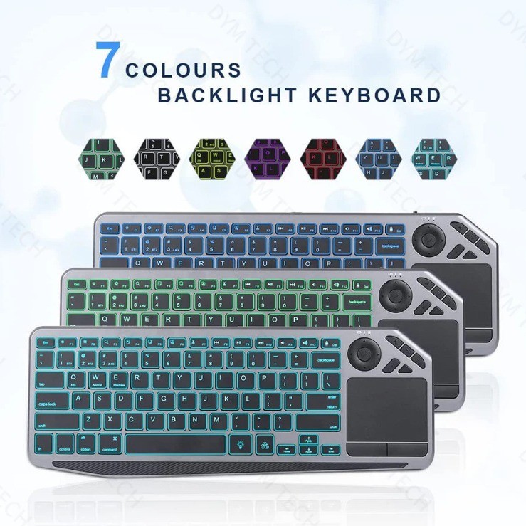 Bluetooth 2.4g tanpa wayar menyentuh dwi-mod papan kekunci komputer ...