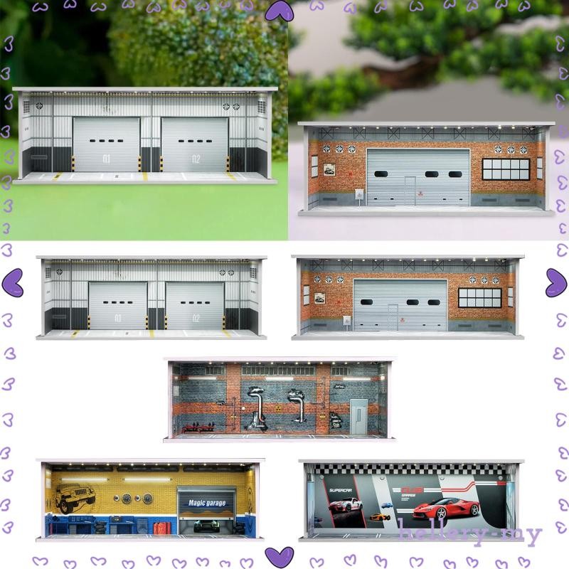 [HelleryMY] 1/64 Parking Lot Scene Display Case Mini Model Car Storage ...