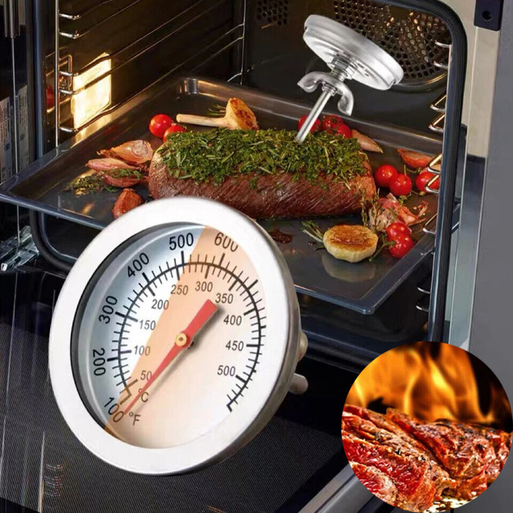 Stainless Steel BBQ Smoker Grill Thermometer Temperature Oven Grill ...