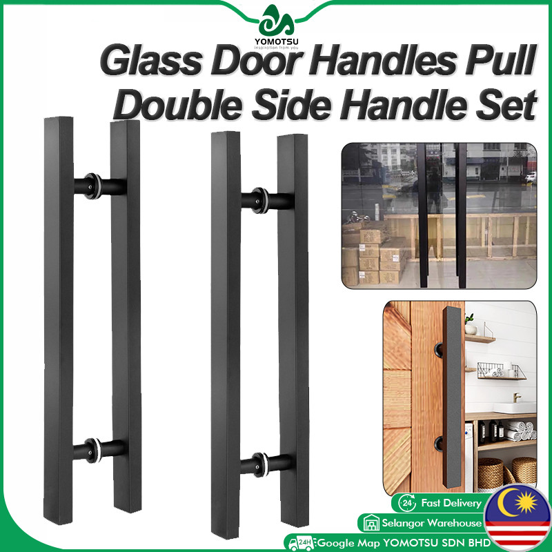 Stainless Steel Square Tubular Glass Handle Moving Doors Hardware ...