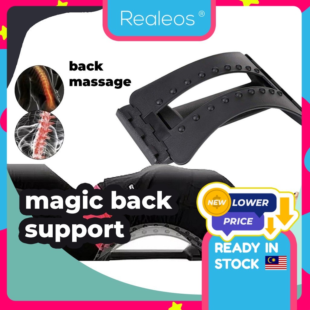 Realeos Lumbar Support Stretcher Spine Corrector Back Posture Pain ...