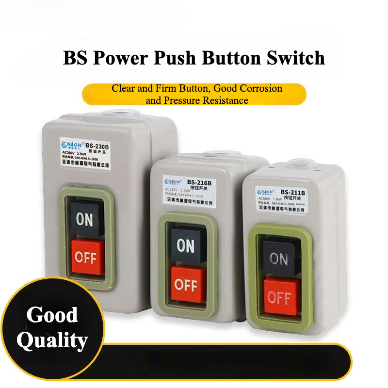 BS216B / BS230B Power Control Push Button Switch Three-Phase Motor ...