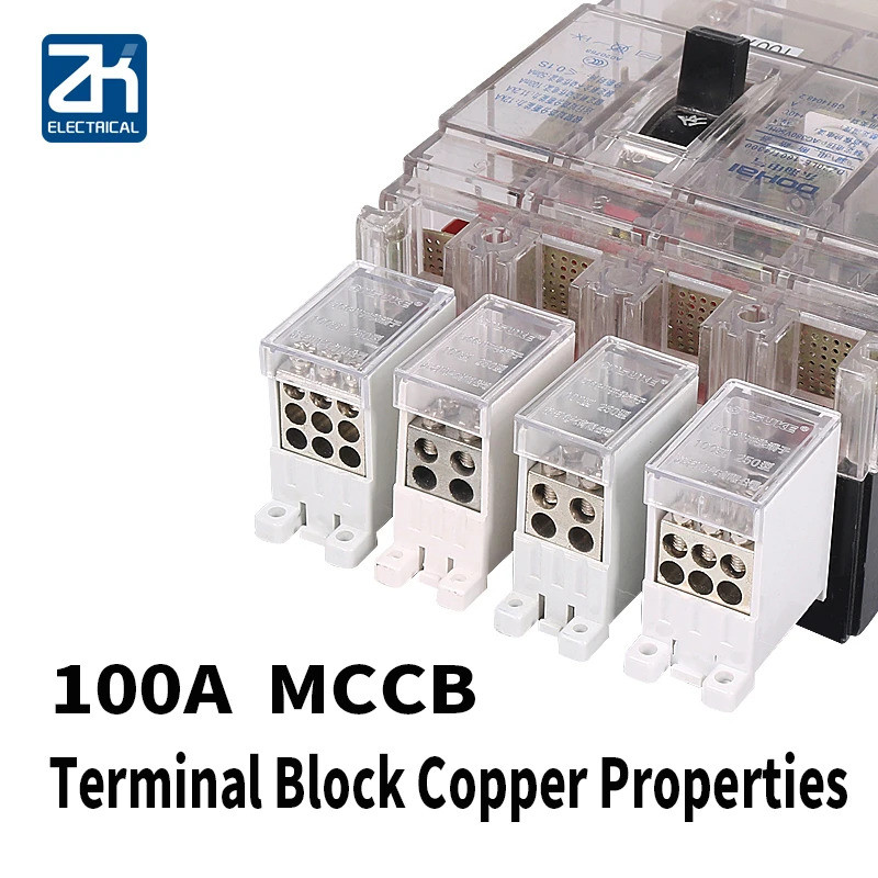 MCCB 100A Molded Case Circuit Breaker Terminal FJ6G-100 2/3/4/6/8/9/12 ...