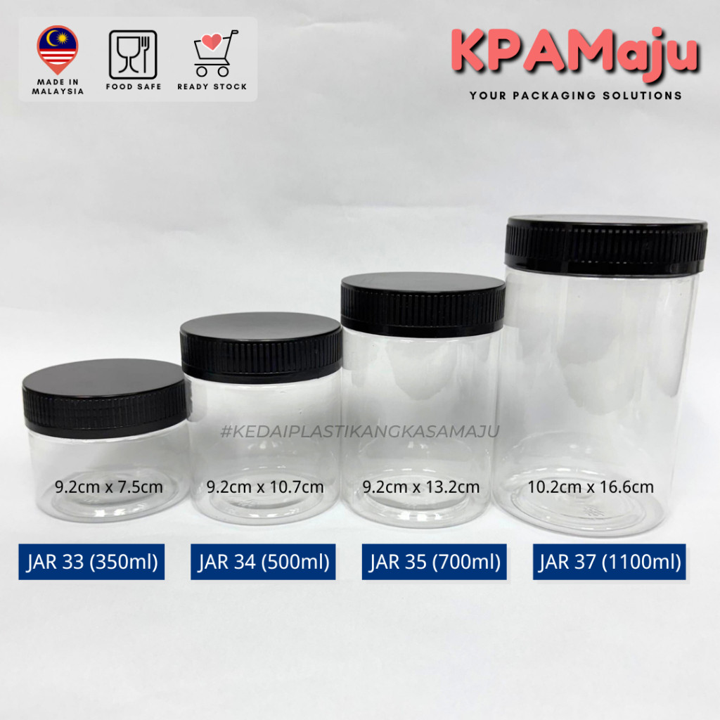 Balang Plastik (350ml, 500ml, 700ml, 1100ml) - Balang Kuih Raya, Bekas ...