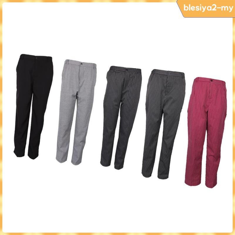 [BlesiyaedMY] Stylish Restaurant Cafe Waiter Chef Pants Baggy Work ...