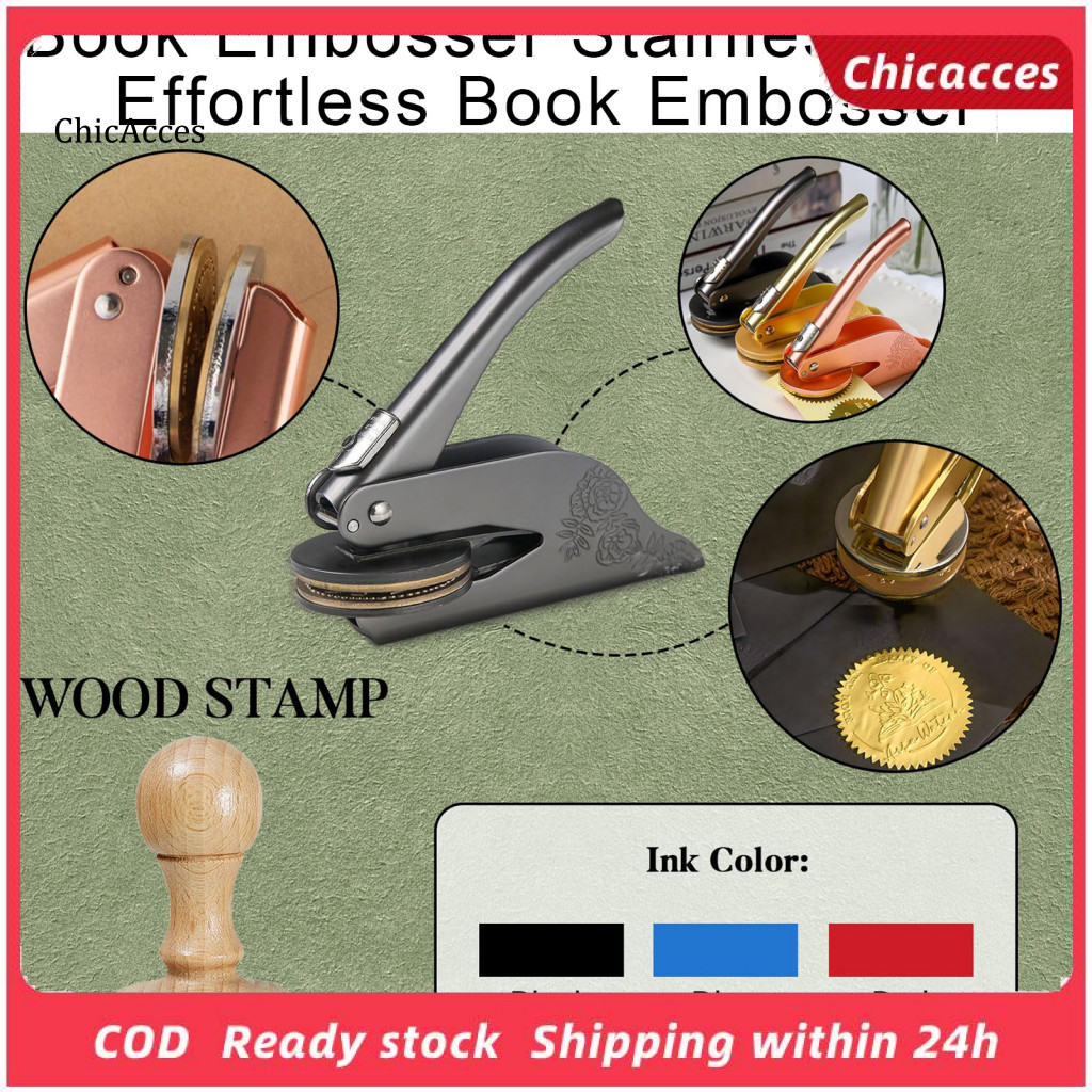 ChicAcces Embossing Tool for Ages Durable Book Embosser Handheld ...