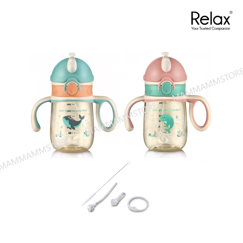Relax PPSU Kids Straw Bottle Straw Cup 280ml & Replacement Straw | Shopee Malaysia