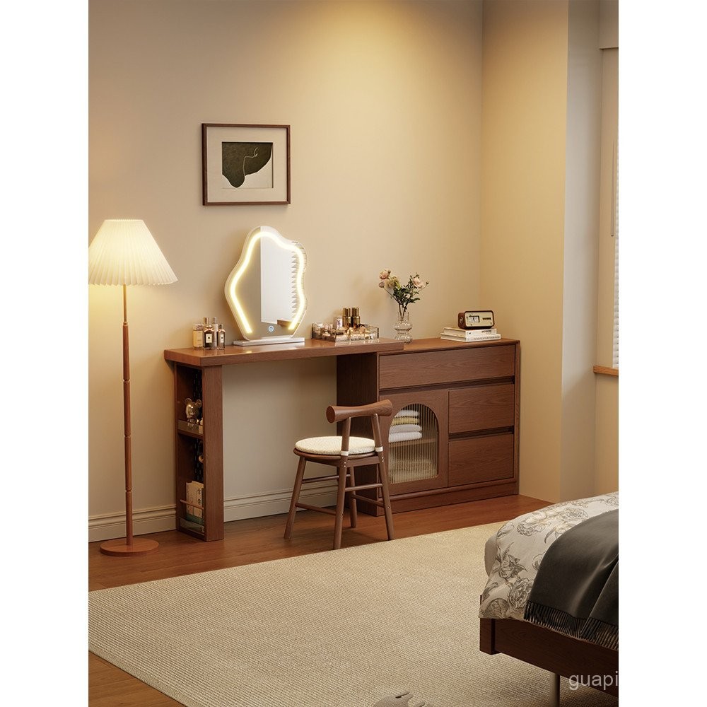 Solid Wood Dressing Table Drawer Integrated Bedroom Modern Simple ...