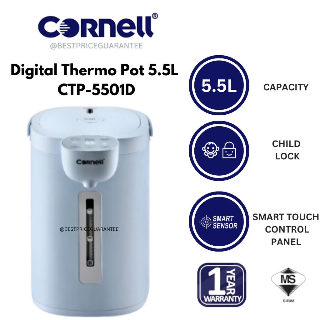 CORNELL DIGITAL THERMO POT 5.5L CTP-5501D | Shopee Malaysia