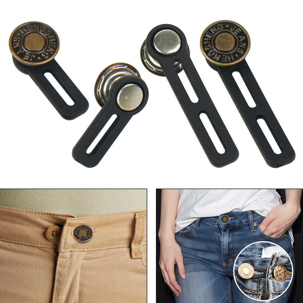 4Pcs Metal Button Extender Perfect To Any Jeans Pants Free Sewing ...