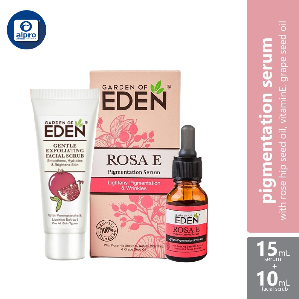 Garden of Eden Rosa E Pigmentation Serum 15ml 【Free Exfoliating Facial ...