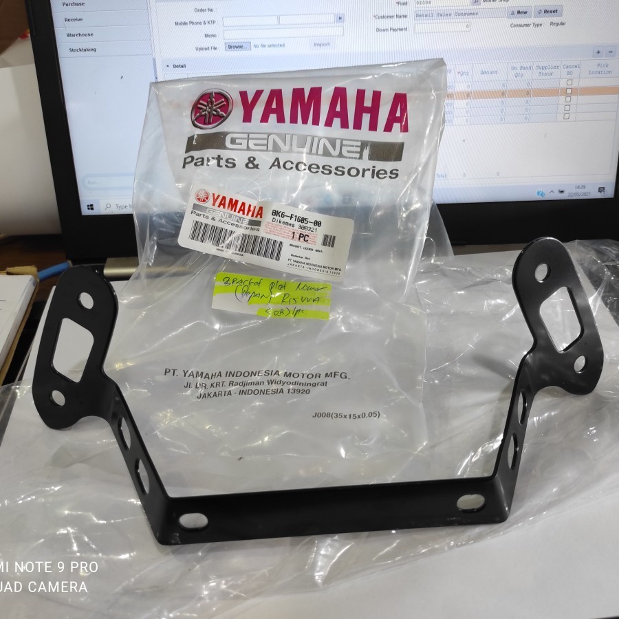 Yamaha R15 VVA BK6-F1685-00 XPX Front Number Plate Mounting Bracket ...