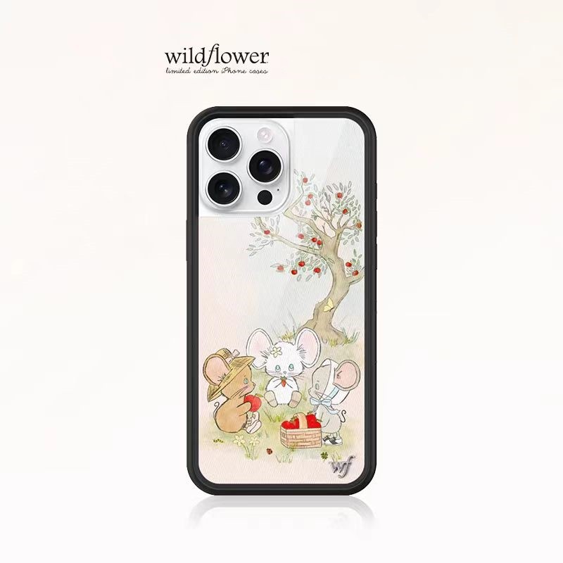 Wildflower Mice Friends wf Phone Case For iPhone 16 15 14 Plus 12 13 ...
