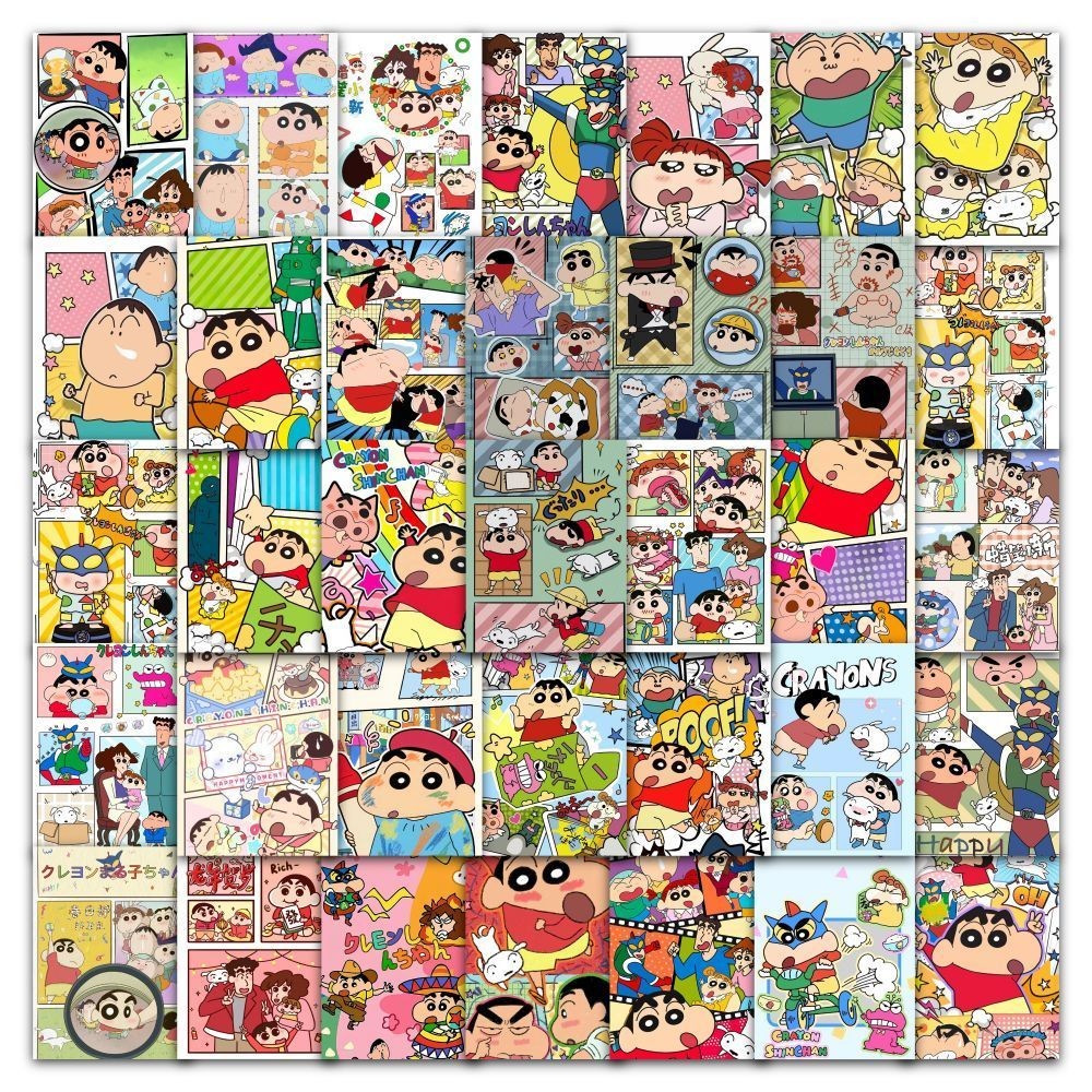 189 Sheets Crayon Shin-Chan Stitching Wallpaper Stickers Anime Cute ...