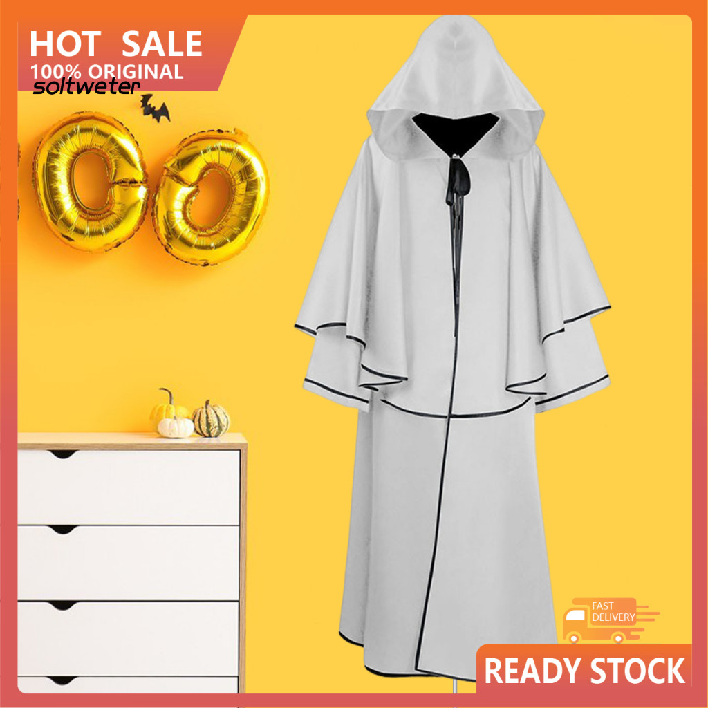 ST| Unisex Cloak Cosplay Cloak Medieval Death God Hooded Cloak for ...