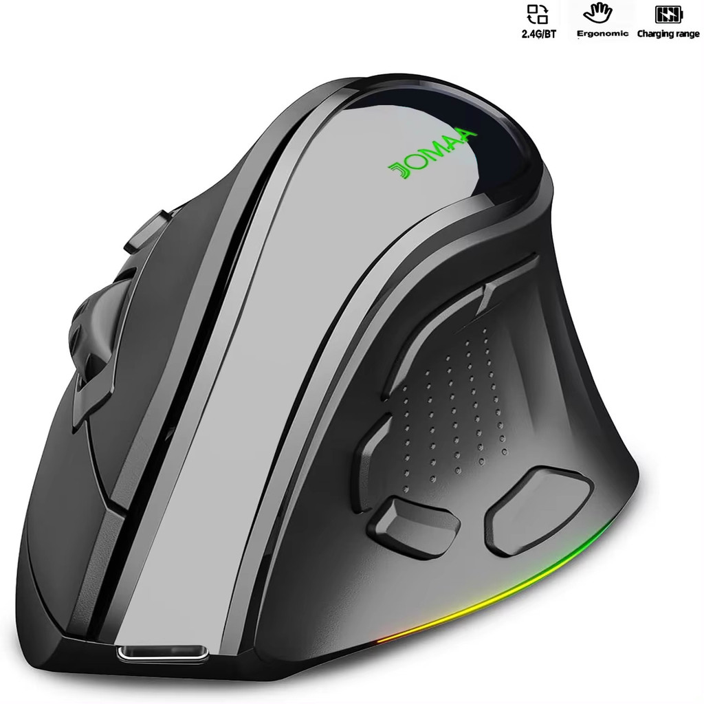 BOW 2.4G Dual Modes Ergonomic Vertical Wireless Mouse 4000 DPI 9 ...