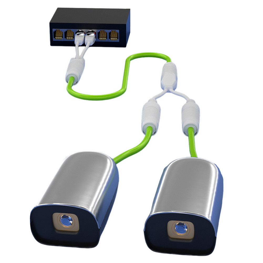 keepdreaming Waterproof Ethernet POE Splitter Combiner Adapter Run 2 IP ...