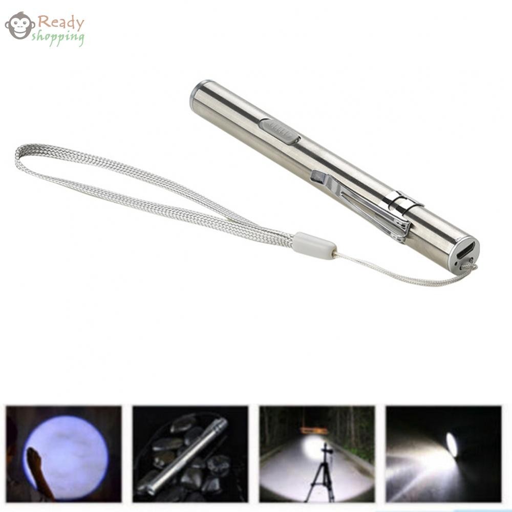 Rechargeable Torch Pocket Light & Cable Pen Size Mini USB LED DC 5V ...