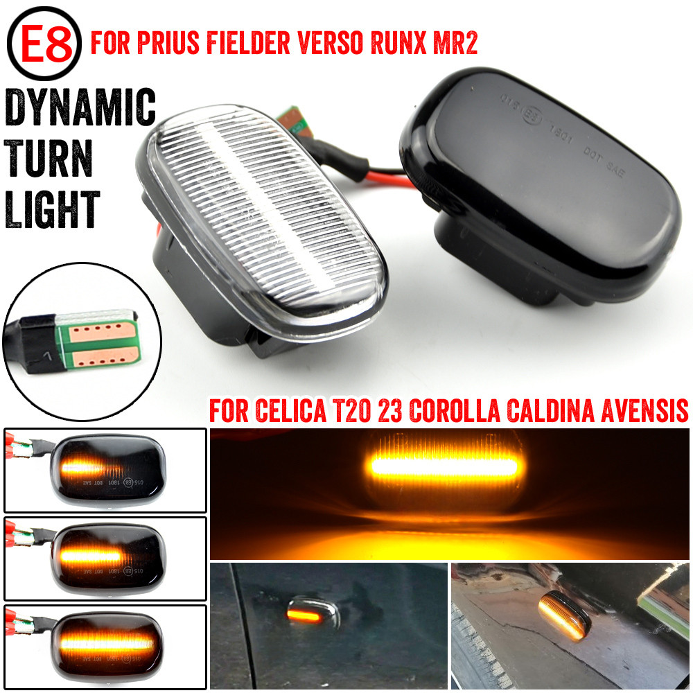 2Pcs Led Dynamic Fender Side Marker Turn Signal Lamp Blinker Flowing ...