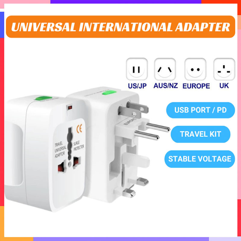 All in 1 Universal Travel Adaptor Plug Multiple Plug Power Socket For CN/EU/UK China Converter ...