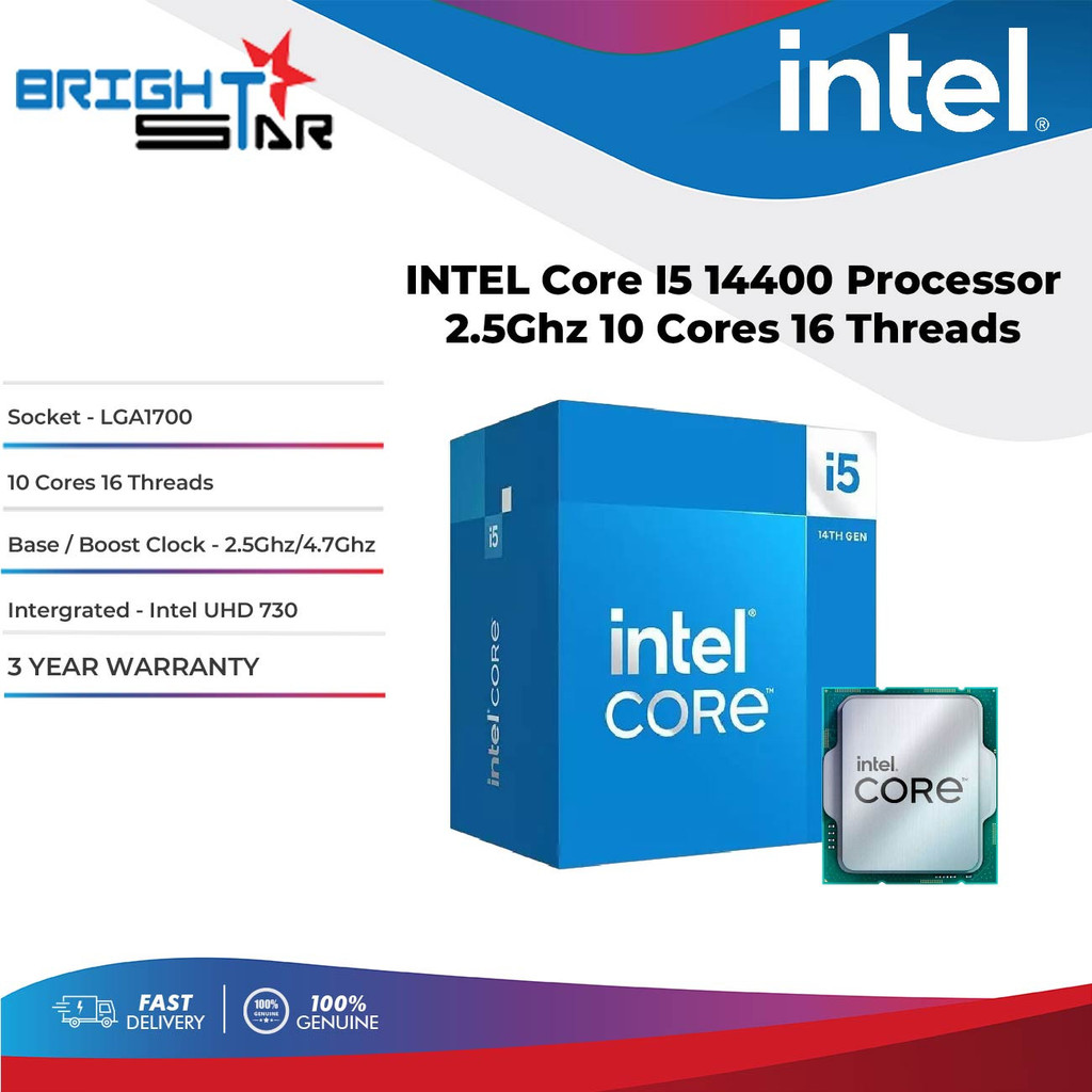 INTEL Core I5 14400 2.5Ghz 14th Gen LGA1700 Processor | Shopee Malaysia