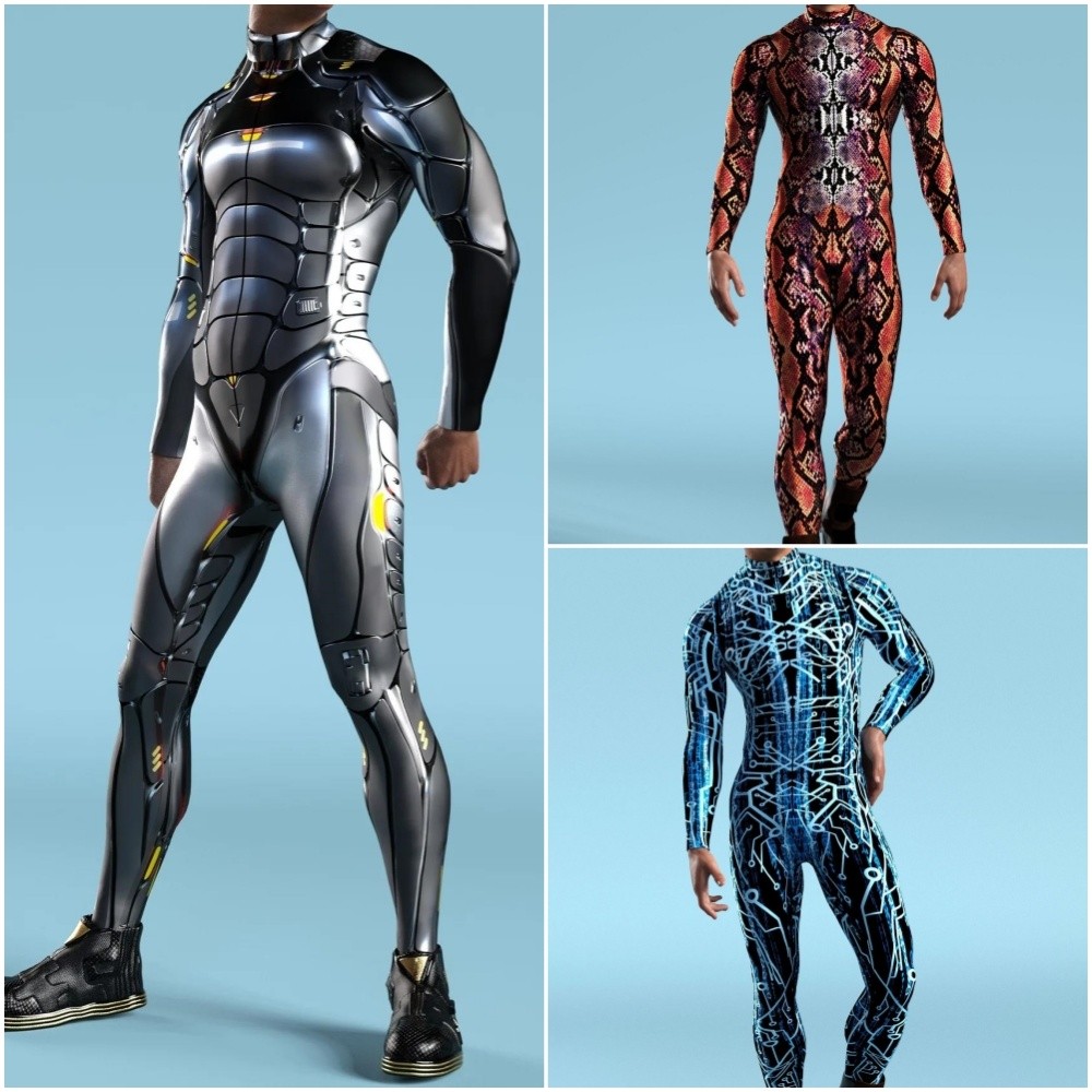 Halloween New Product Colorful Mecha Tights 3D Printed Men's cosplay ...