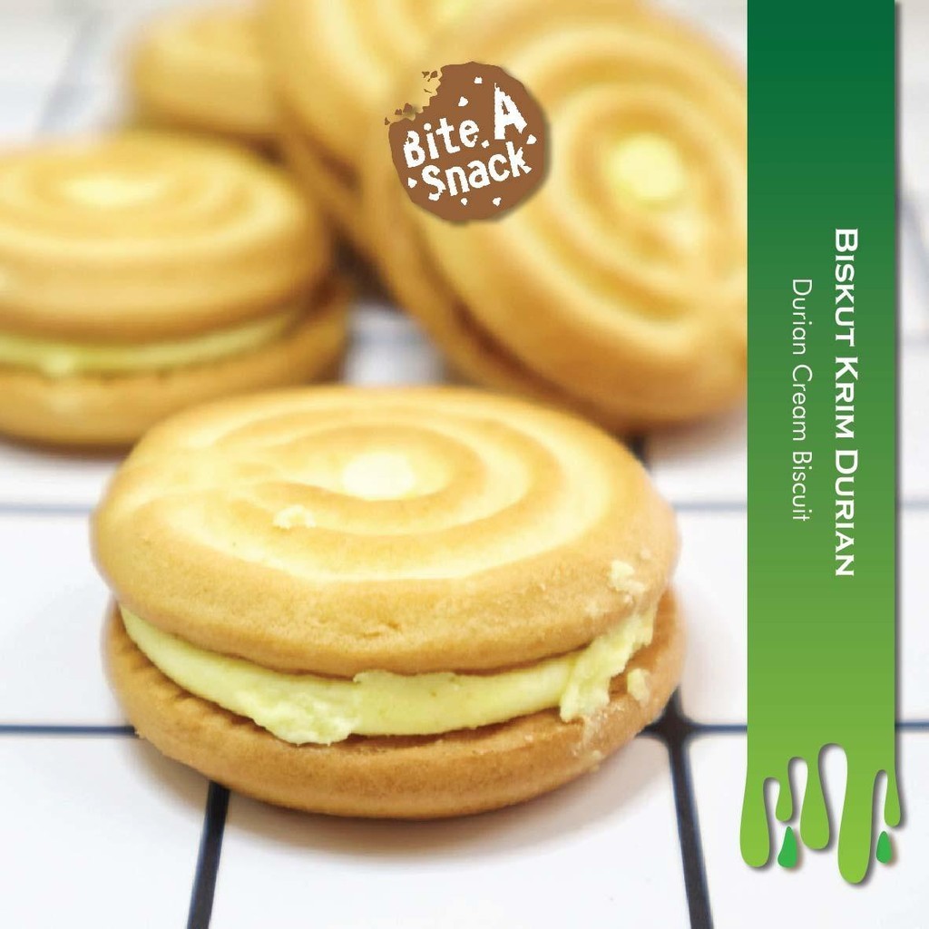 Durian Cream Biscuit | Biskut Krim Durian 200g±/pack | Shopee Malaysia
