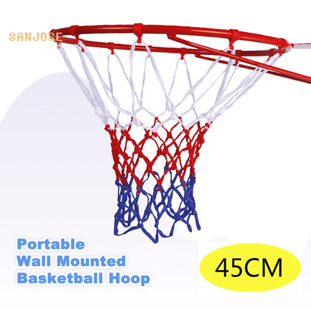 SJS-1Set 45cm Portable Wall Mounted Basketball Hoop Goals Rim and Net ...