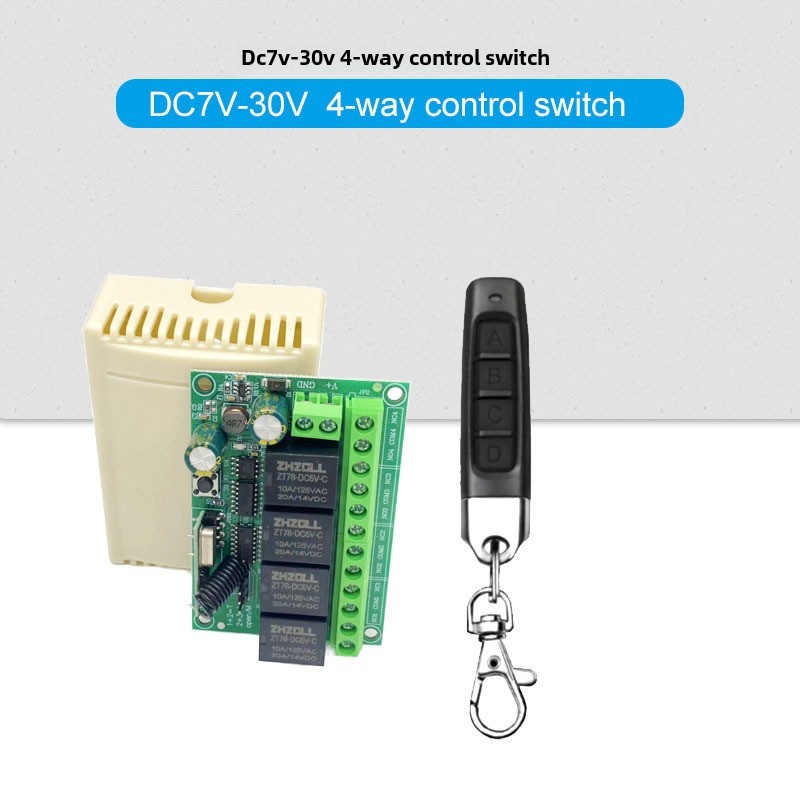 12v 4-Channel Wireless Receiving Control Garage Door Motor Relay Remote ...