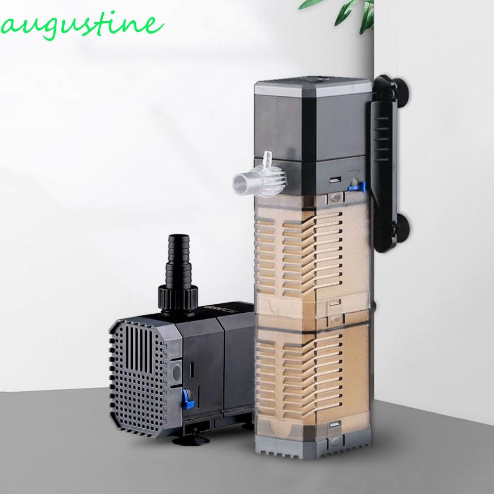 AUGUSTINE Fish Tank Submersible Filter, Built-in Filter Plastic Mini ...