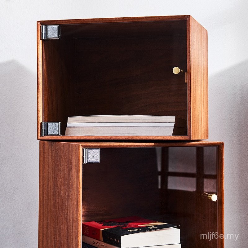 HF2X rosewood kayu solid rak buku kecil kabinet kasut kombinasi bebas ...