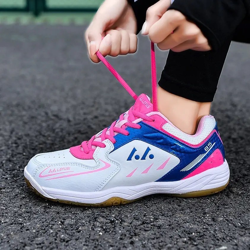 Genuine Lefus L85 badminton and pickleball shoes for women in pink with ...