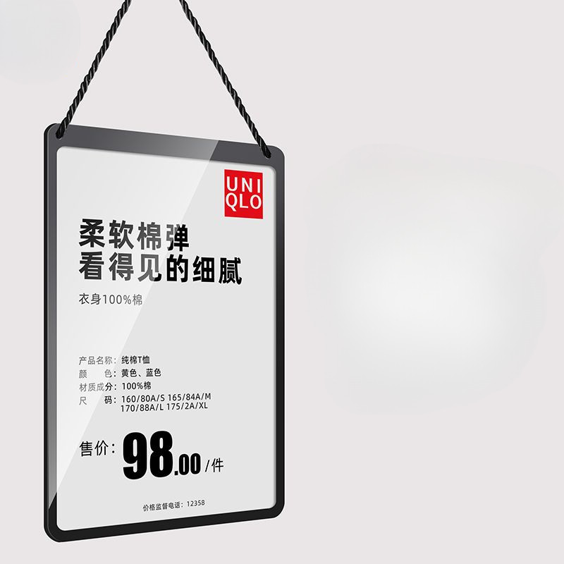 Hanging Tag Price Display Sign Signage Acrylic Notice Signage Signage ...