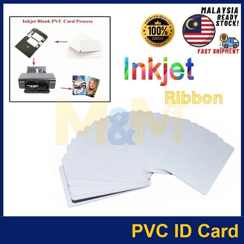 Blank Inkjet PVC ID Card / Student / Staff Card Double Side Gloss ...