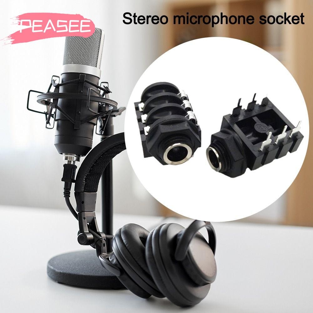 [PEASEE] Stereo Female Headphone Socket, Microphone Socket Dual Channel ...