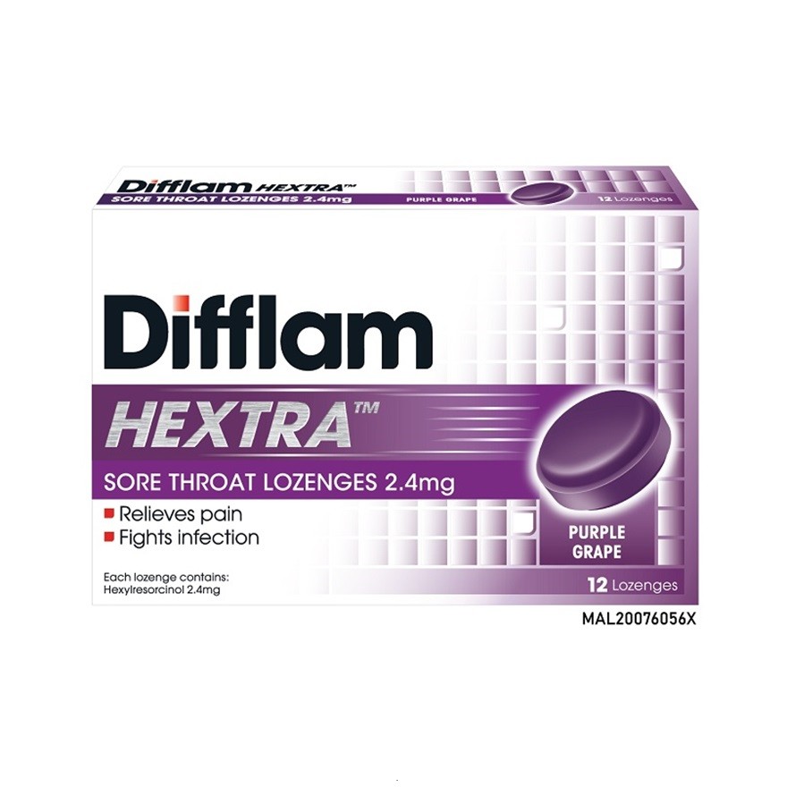 DIFFLAM Hextra Sore Throat Lozenges 2.4mg 12's (*MAL Item) | Shopee ...