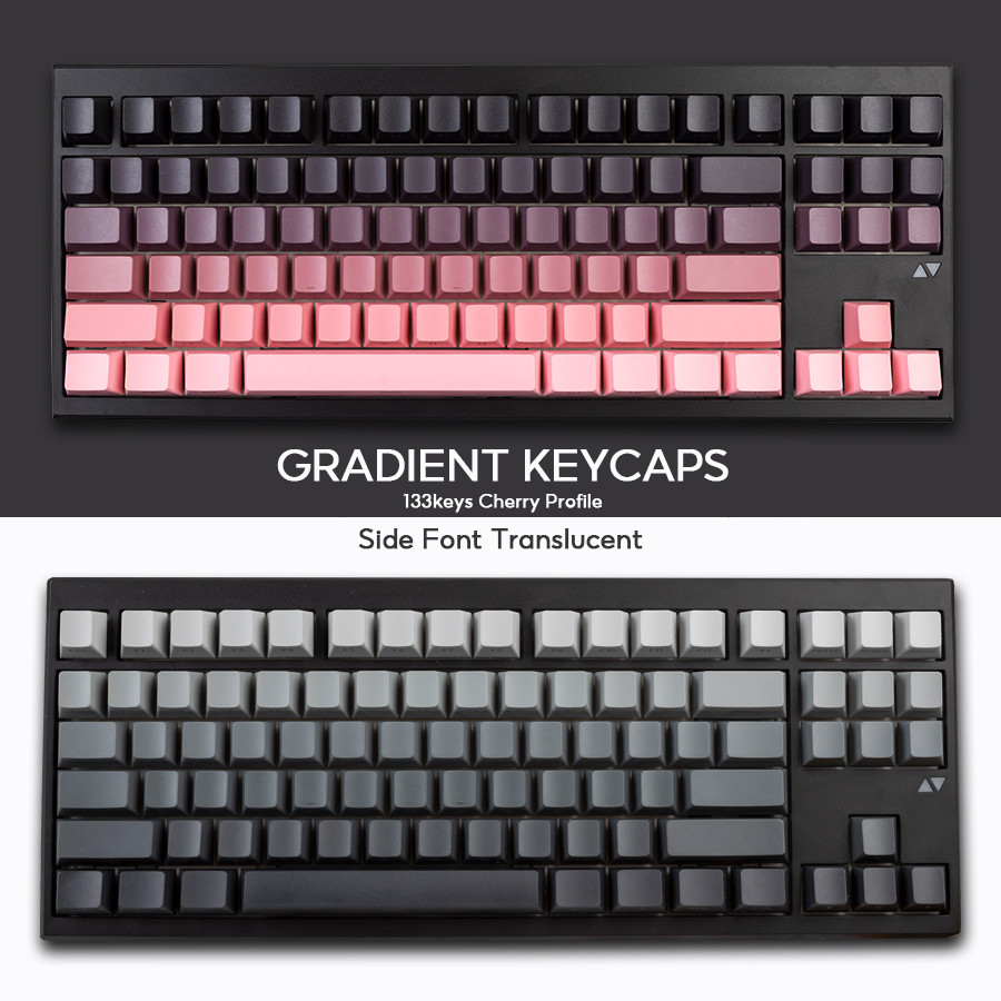 133-Key Gradient Keycaps - Cherry Profile PBT Keycaps Mechanical ...