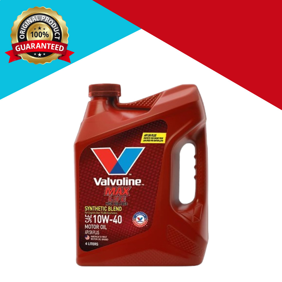 VALVOLINE MAXLIFE 10W40 SN PLUS Semi Synthetic Engine Oil (4L) | Shopee ...