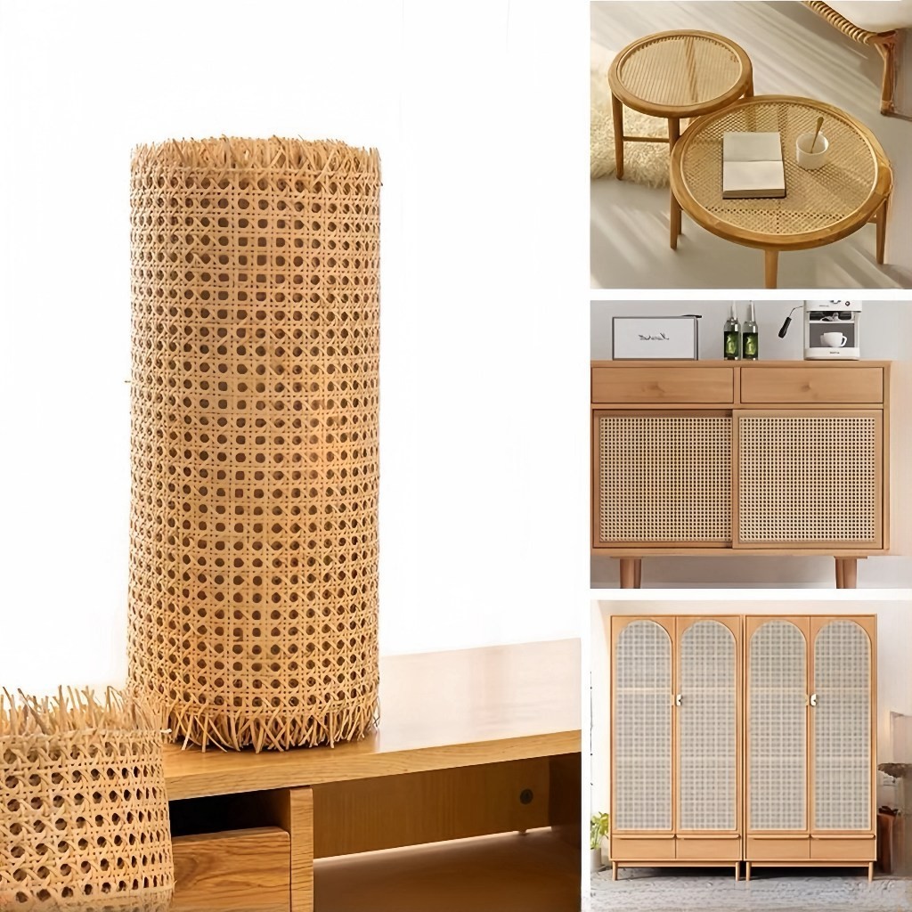Rattan PE Rattan Sheet Rattan Netting Rattan Weaving Webbing Terbuka ...